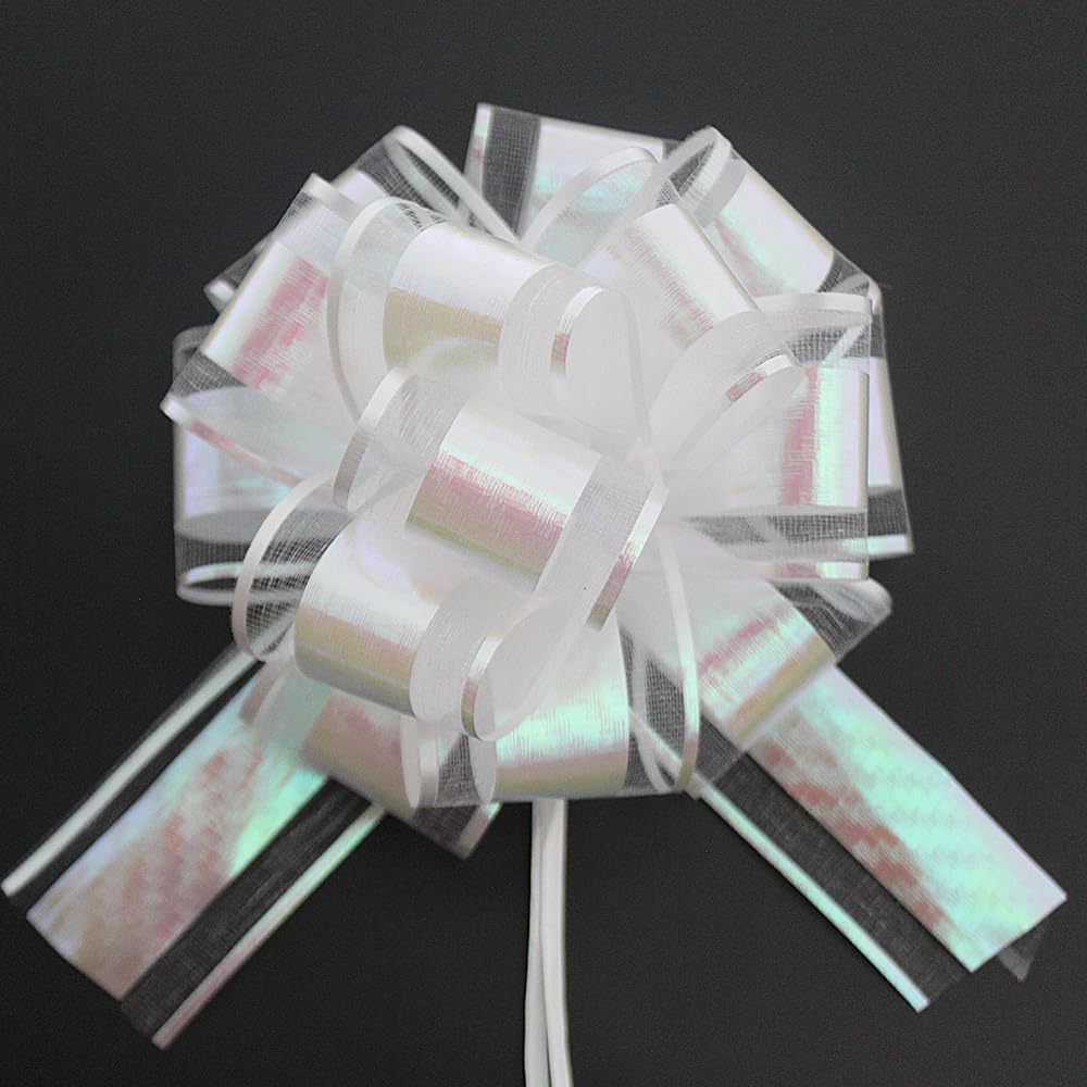 Amazon.com: 6PCS Pull Bows, Large Rainbow Film Bow Gift Wrapping Bows ...