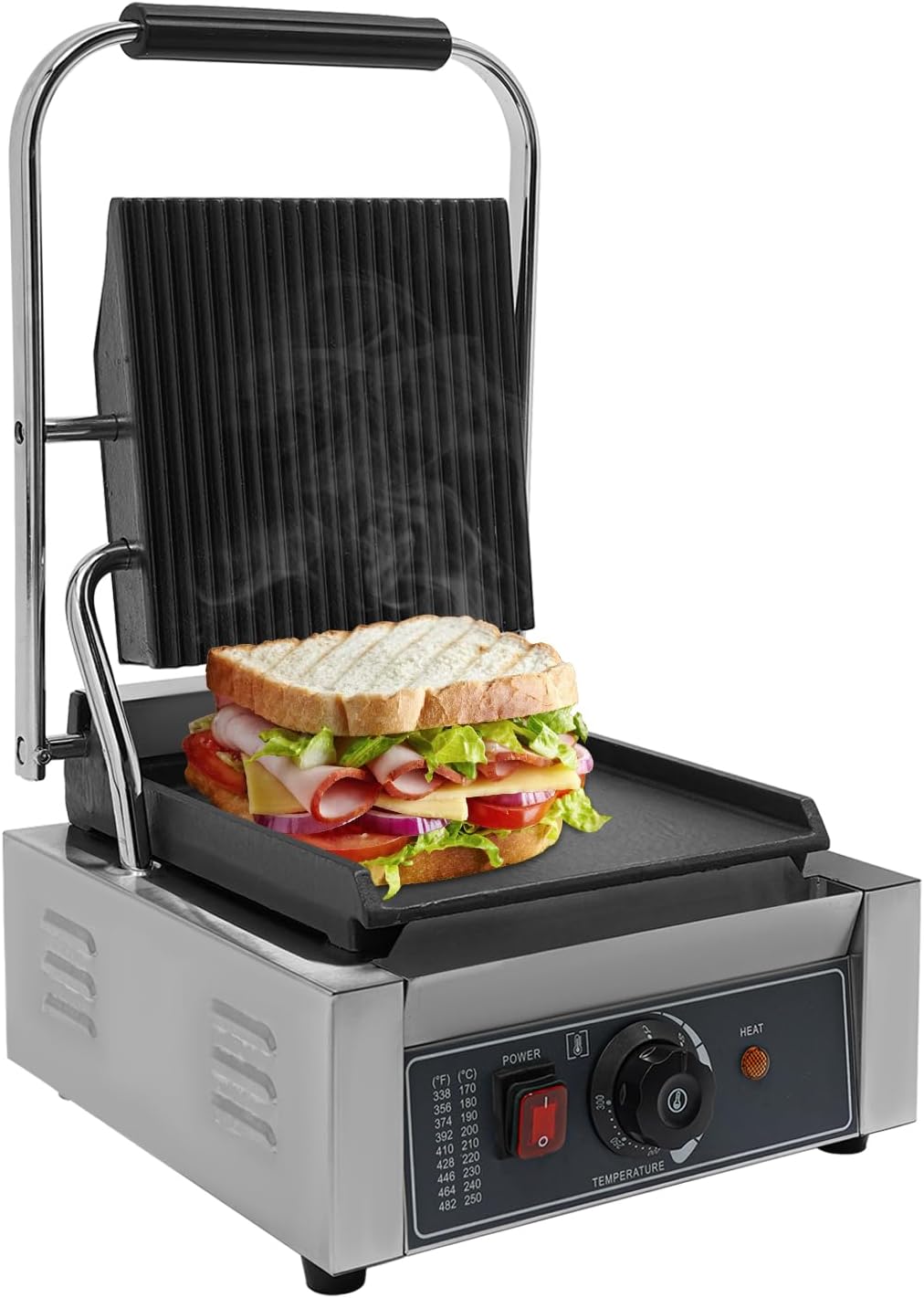 Amazon.com: Commercial Sandwich Panini Press Grill 1800W Electric ...