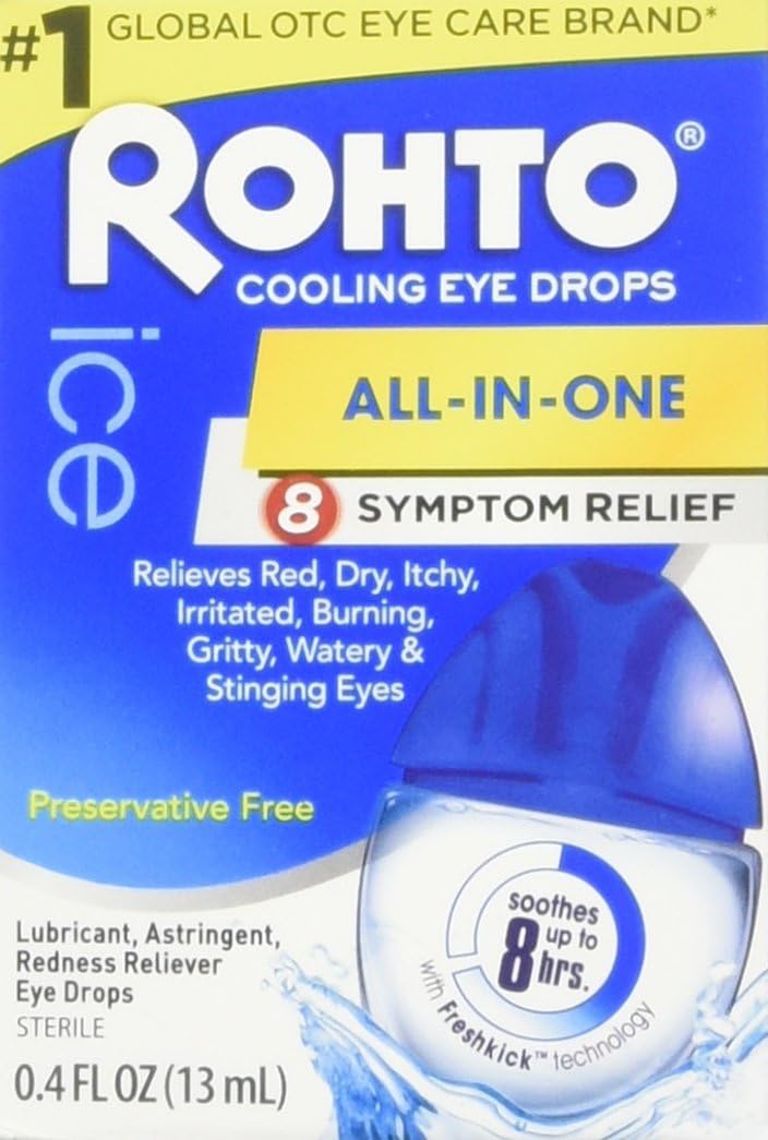 Amazon.com: Rohto Ice Cooling Eye Drops 3 Pack Maximum Strength Redness ...