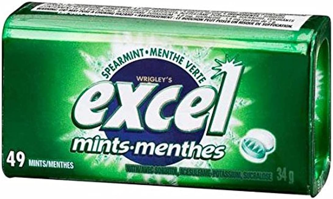 Excel Mints Sugar-Free Spearmint (49 Piece) (Pack of 3) : Amazon.ca ...
