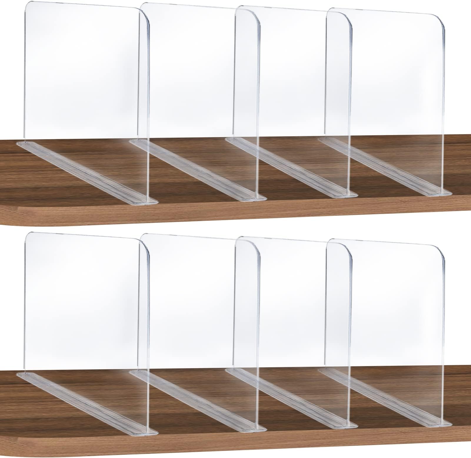 Amazon.com: Medeahome 8 PCS Clear Acrylic Shelf Dividers for Closet ...