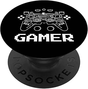 Amazon.com: Gamer Nerd Console Controller Pixel Design PopSockets Grip ...