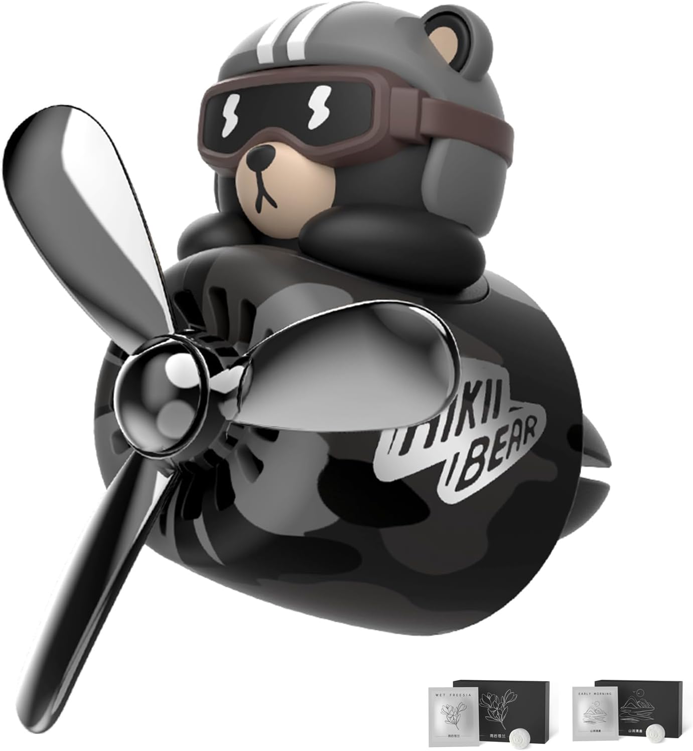 Amazon.com: 2 Pieces Car Air Fresheners, Cute Bear Pilot Car Diffuser ...