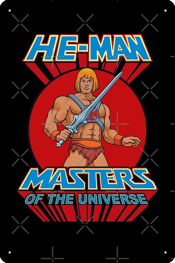 Amazon.com : Oedrtqi He-Man High Resolution Art Print Funny Metal Tin ...