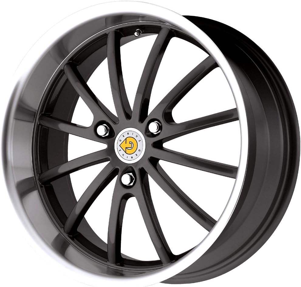 Amazon.com: Genius Wheel Darwin Gunmetal Wheel with Machined Lip (15x6 ...