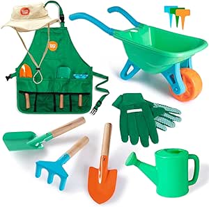 Amazon.com: Born Toys Premium Kids Gardening Tool Set for Ages 3 ...
