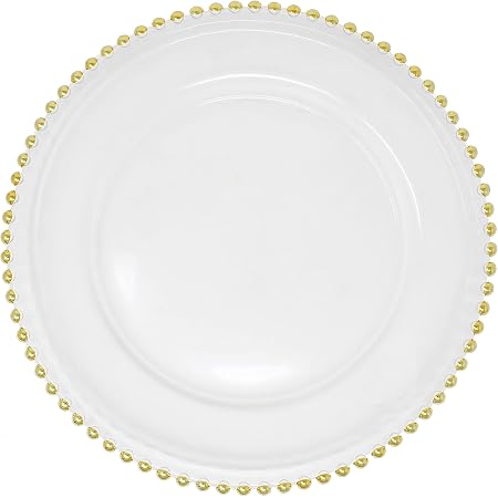 Amazon.com | Clear Glass Charger 13 Inch Dinner Plate With 0.5 CM ...