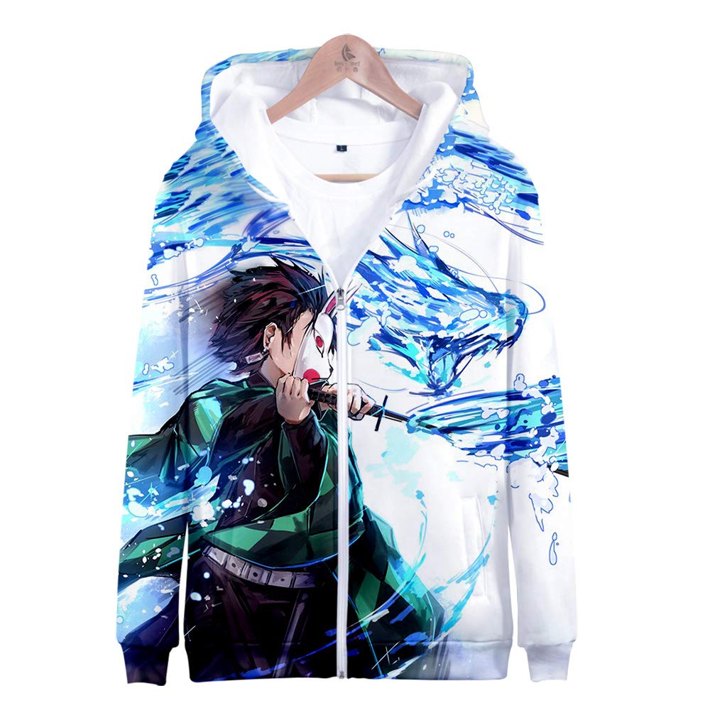 Demon Slayer Zip Up Hoodie Sweatshirt 3d Print Jacket Nezuko ...