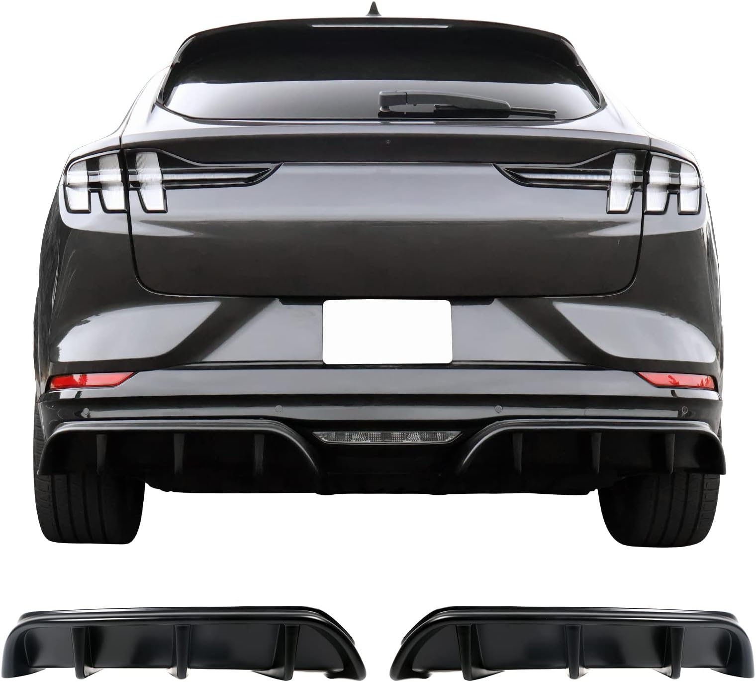 Amazon.com: IKON MOTORSPORTS, Rear Diffuser Compatible With 2021-2024 ...
