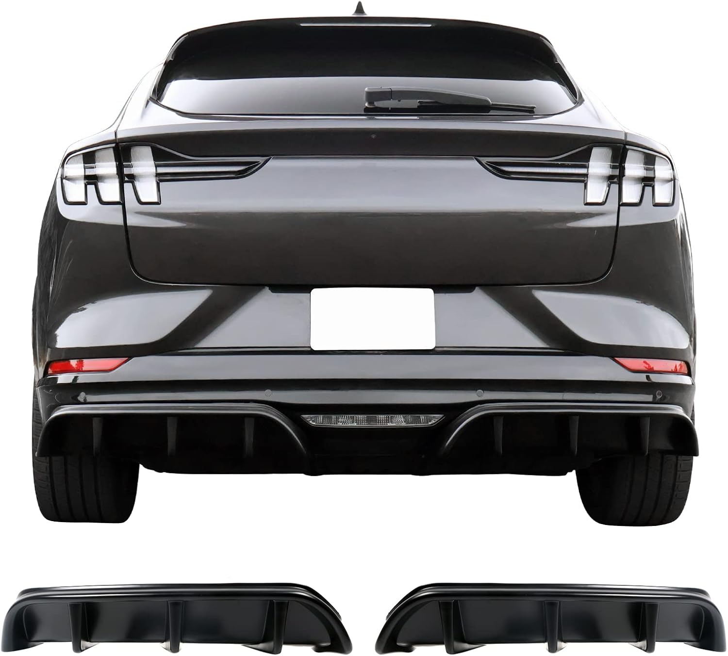 Amazon.com: IKON MOTORSPORTS, Rear Diffuser Compatible With 2021-2024 ...