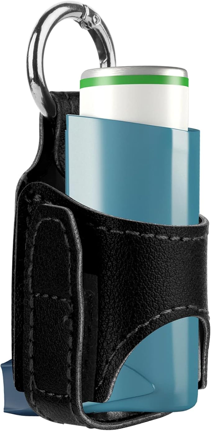 Amazon.com: Beautyflier Asthma Inhaler Holder PU Leather Travel Handy ...