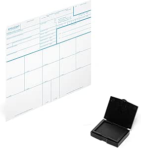 Amazon.com : Fingerprint Ink Pad and 50 FD-258 Fingerprint Cards ...