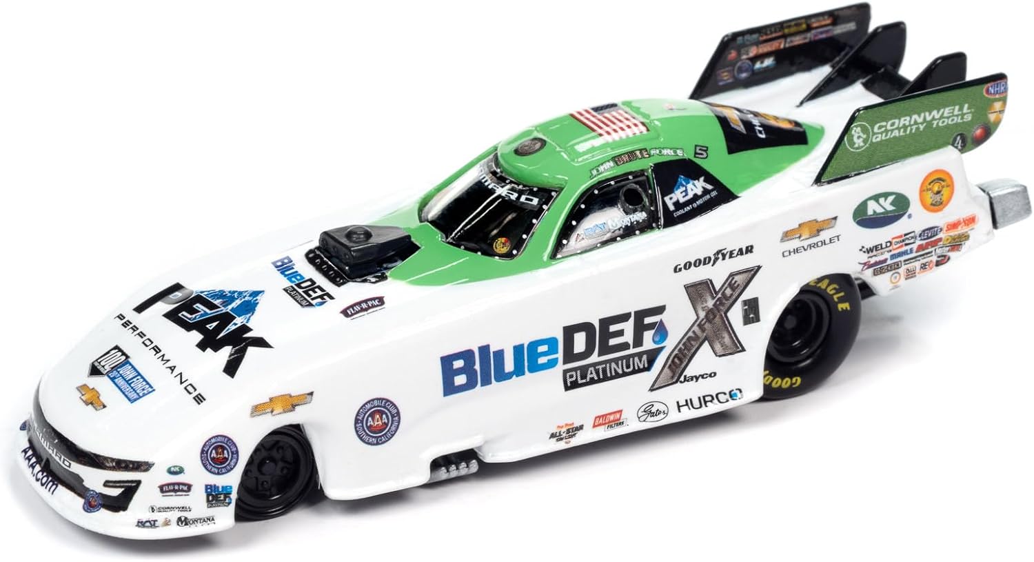 Amazon.com: Chevy Camaro NHRA Funny Car John Force BlueDEF Platinum ...