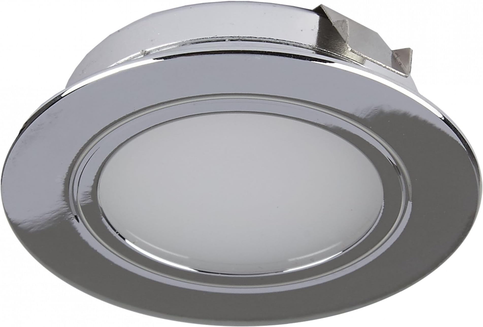 DLFP-CH-WW 12v Small LED Recessed Under Cabinet Downlight Chrome Warm ...