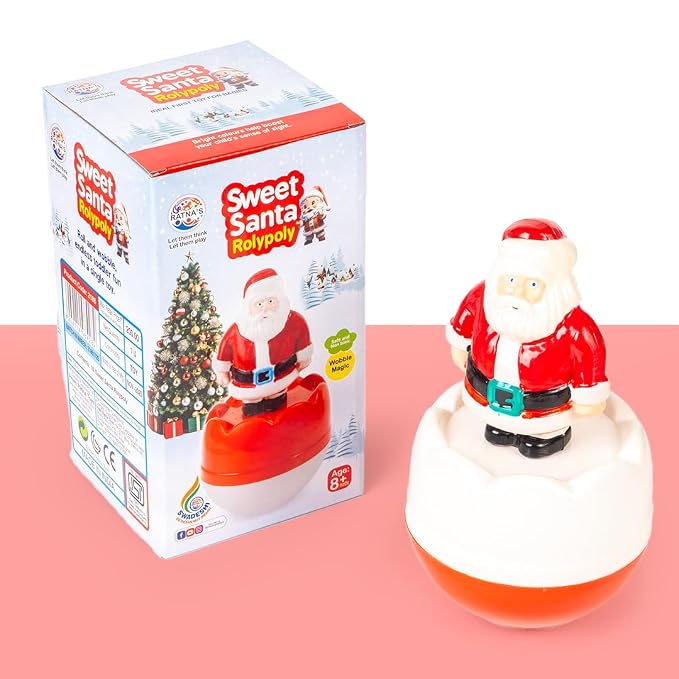 Buy RATNA'S Sweet Santa Rolypoly Push and Shake Wobbling Bell Sounds ...