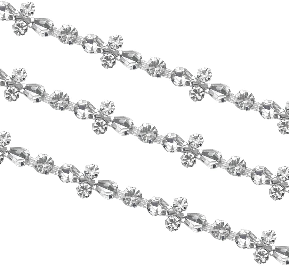 Amazon.com: XINGYHENG 1 Yard Rhinestone Trim Chain Crystal Close Claw ...