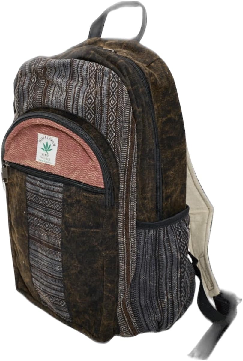 Amazon.com | Large black cotton and hemp hippie backpack | Casual Daypacks