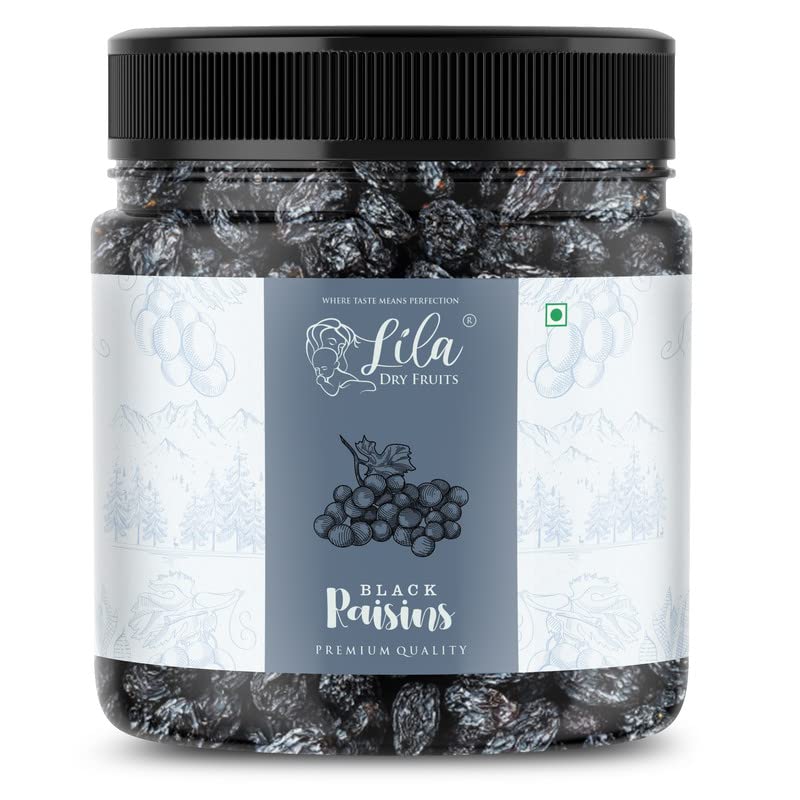 LILA DRY FRUITS Premium Afghani Seedless Black Raisins | Kali Kishmish ...