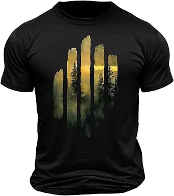 Mens Adventure Graphic T Shirt Short Sleeve Outdoor Hiking Crew Neck ...