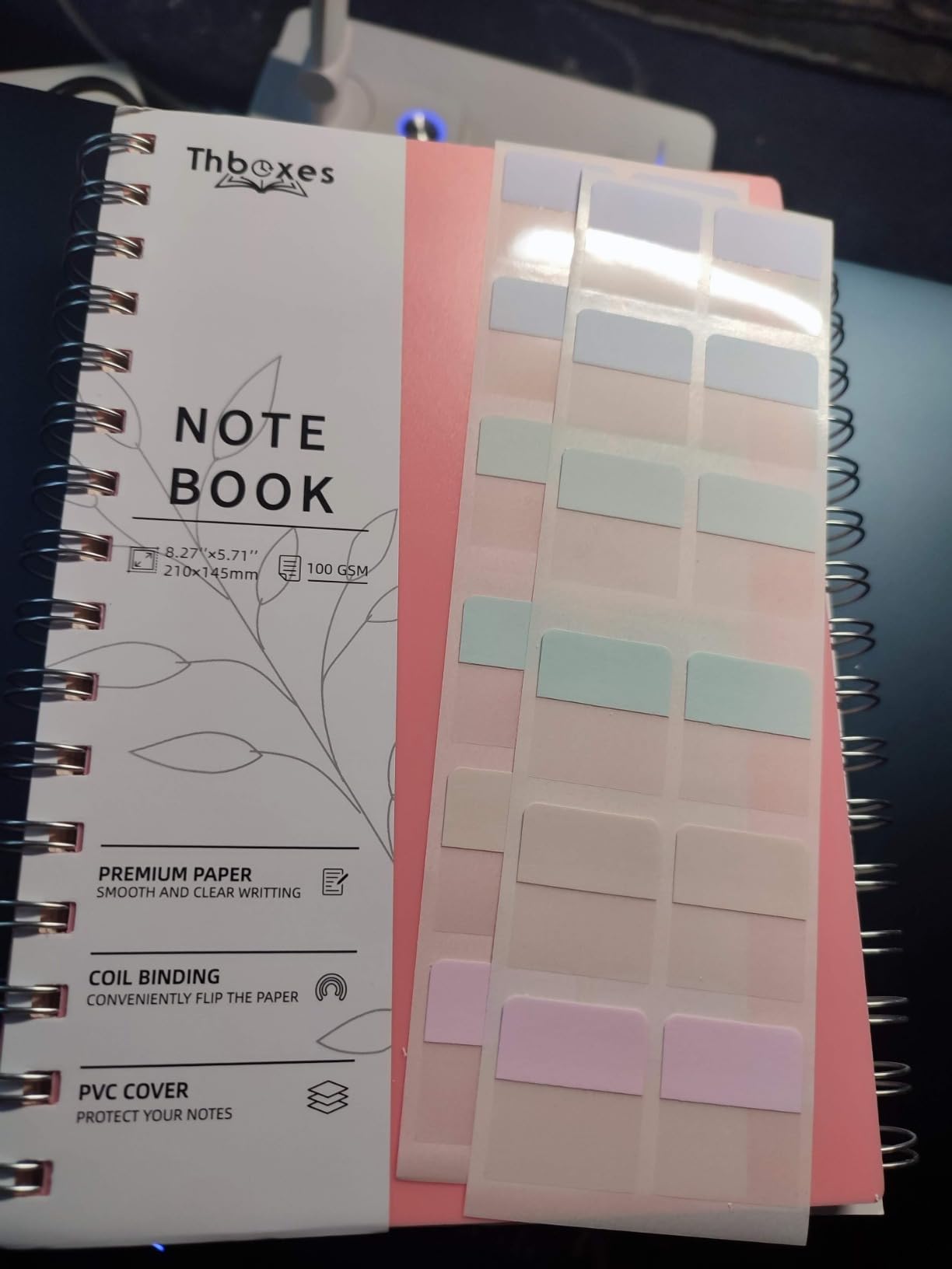 Thboxes 2 Pack Notebook A5 Lined, 400 Pages A5 Notepad Spiral Notebook ...