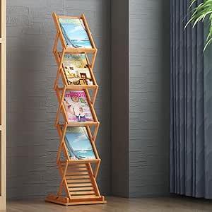 Magazine Rack Floor Bamboo, Magazine Stand Newspaper Display Stands ...