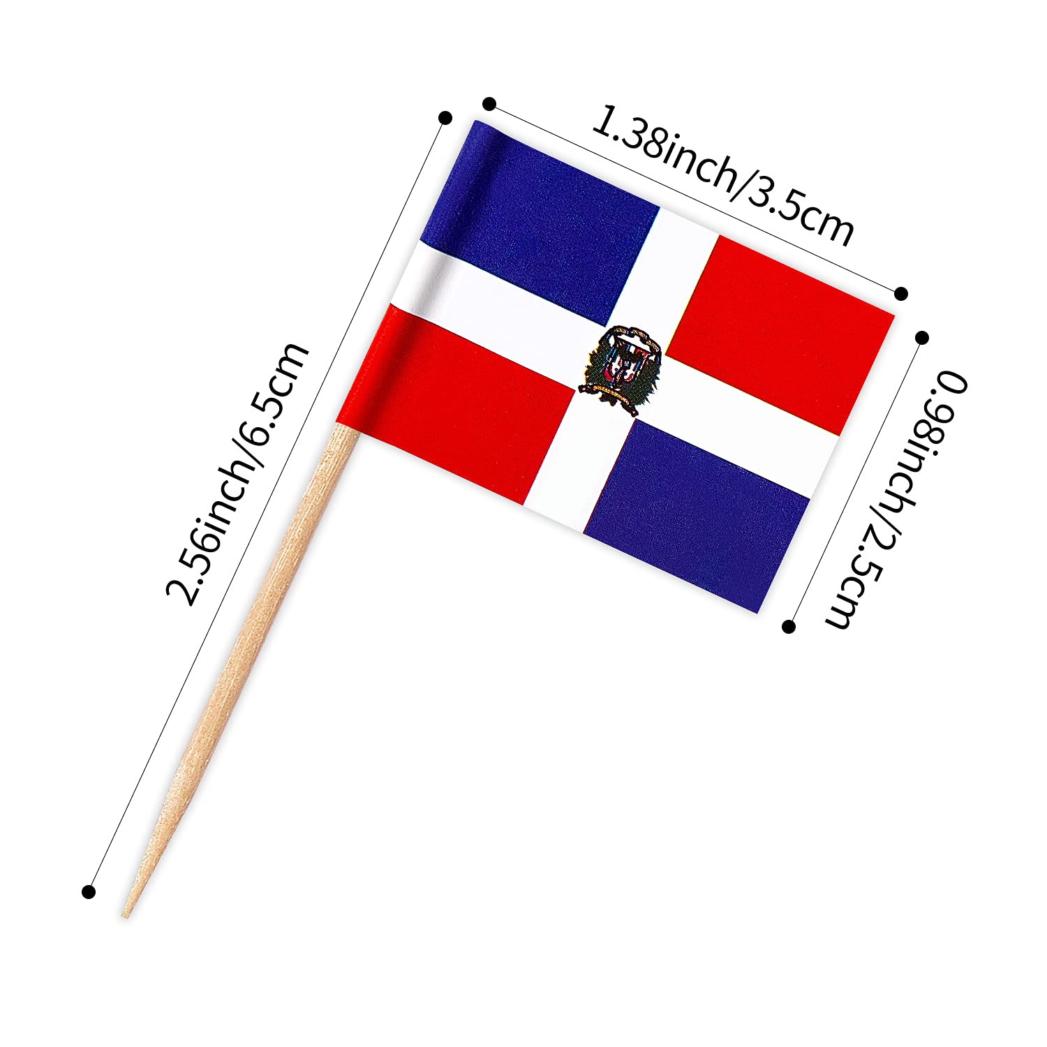 Snapklik.com : ZXvZYT Dominica Flag Dominican Toothpick Flags,Small ...