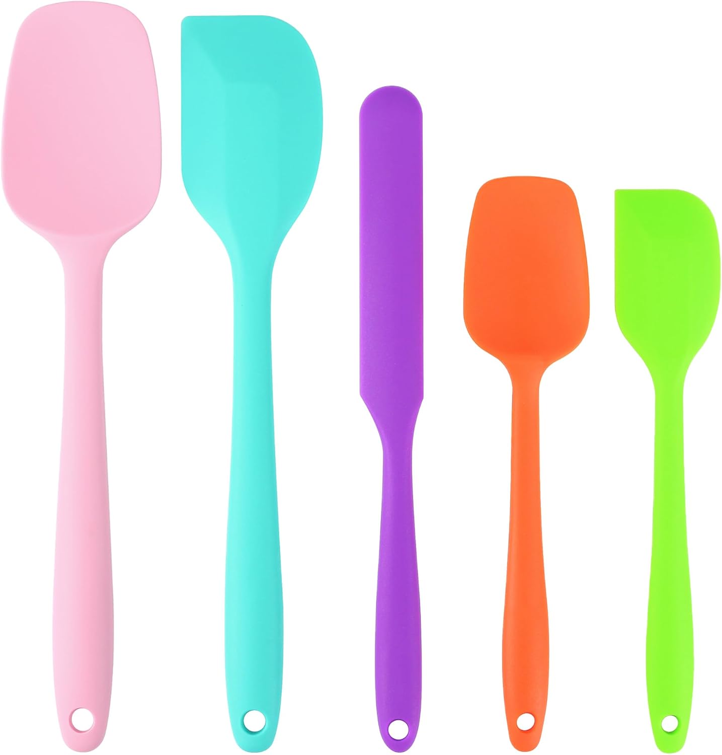 Amazon.com: Silicone Spatula Set, 5 Piece Food Grade Rubber Spatulas ...