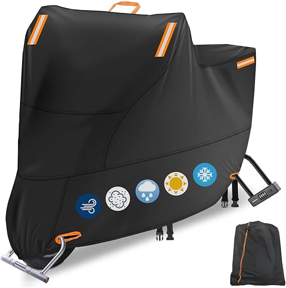 Amazon.com: Motorbike Cover for Outside Storage, Waterproof Motorcycle ...