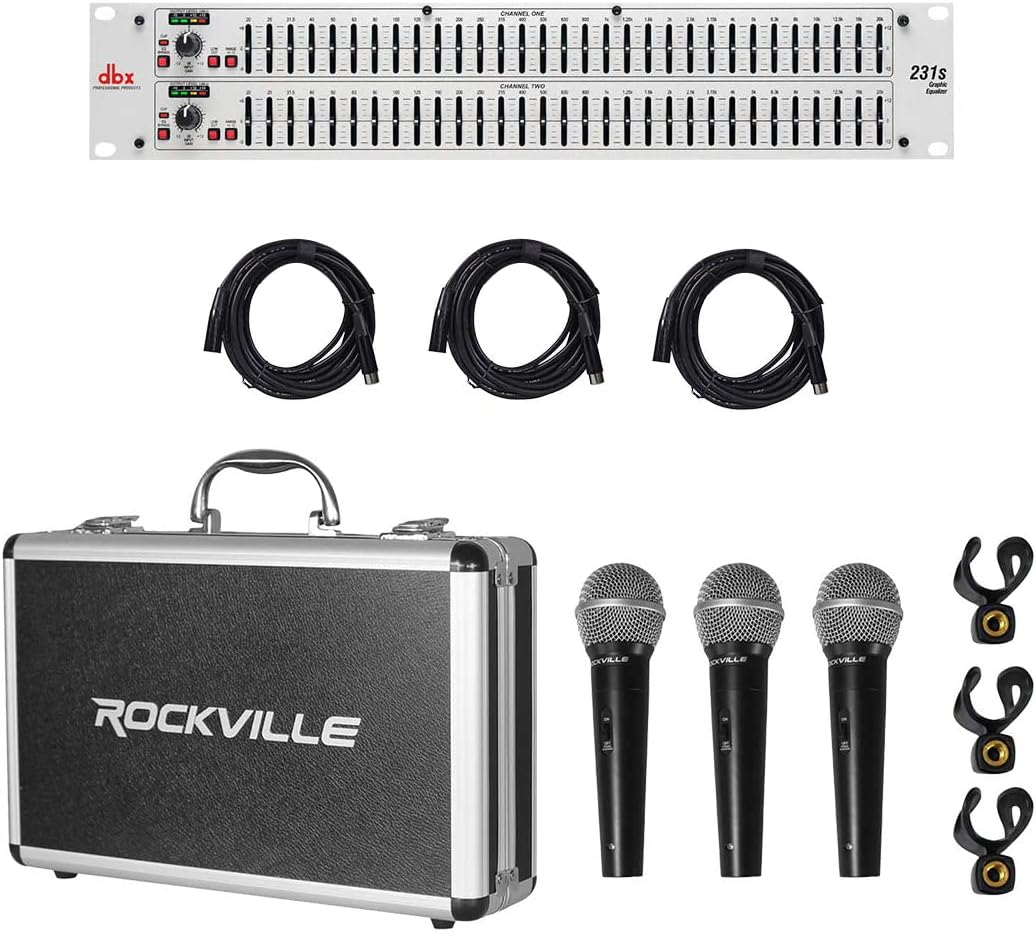 Amazon.com: DBX 231S Dual 31 Band Graphic Equalizer Pro Audio Rack ...