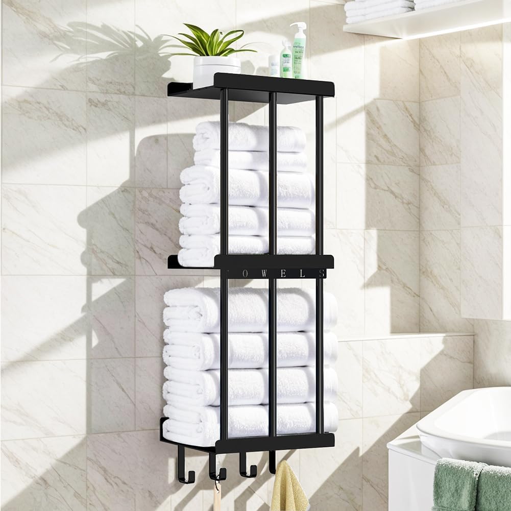 Amazon.com: Bathroom Towel Storage Rack 3 Tier Towel Racks for Bathroom ...