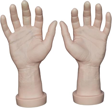 harayaa 2 Pieces Male Hand Model,Mannequin Hands Spooky Lifelike ...