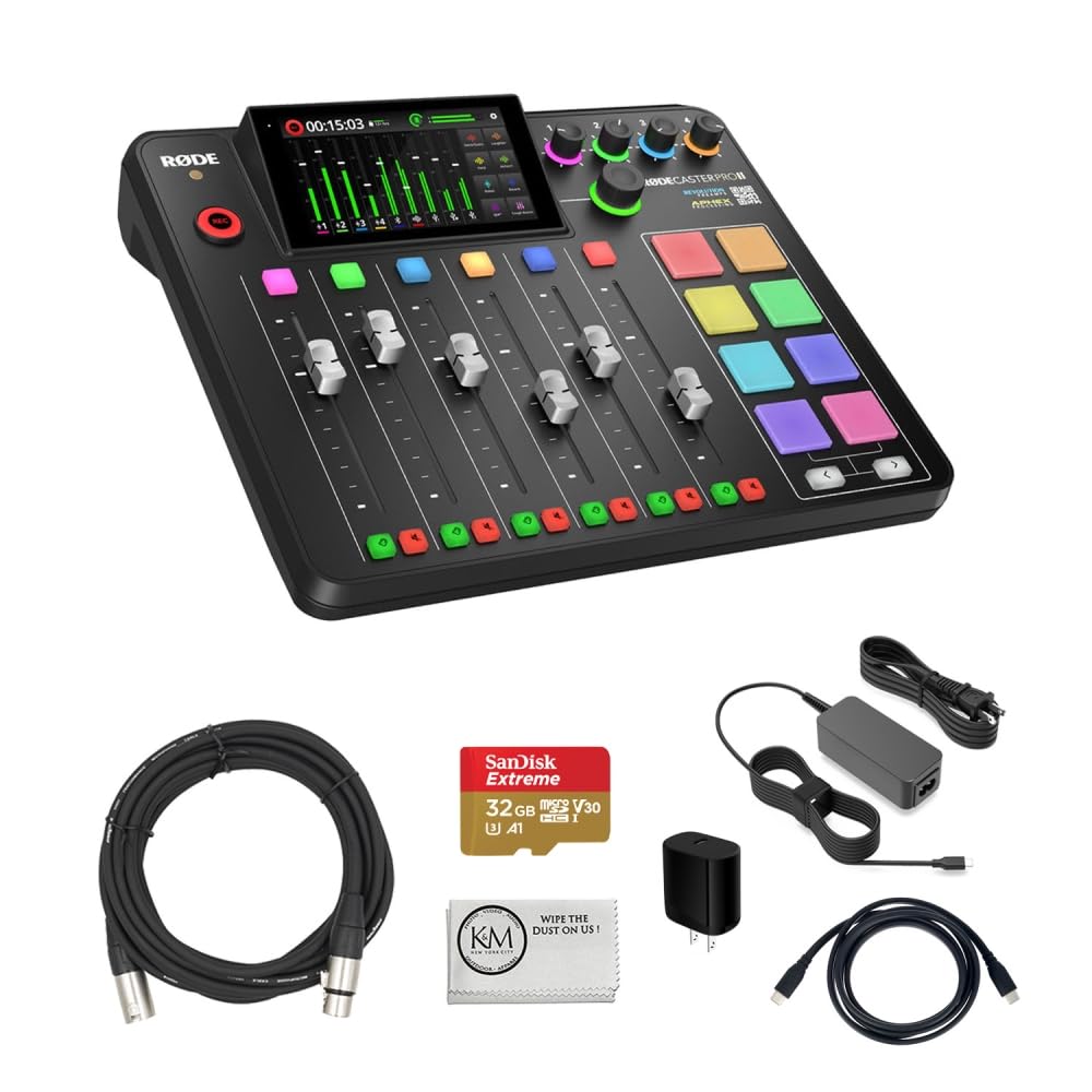 Amazon.com: Rode RODECaster Pro II Integrated Audio Production Studio ...