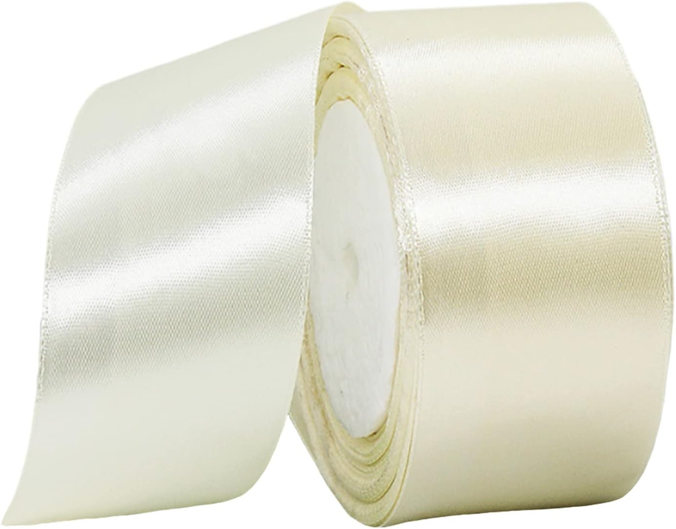 40mm Wide Ivory Ribbon Thick Cream Satin Ribbon Wedding Car Ribbon 22m ...