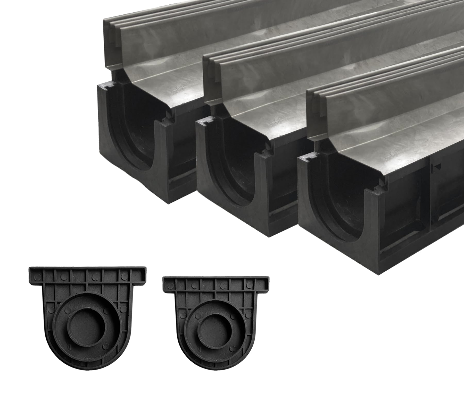 Natotela Slot Channel Drain with 304 Stainless Steel Grate-39.4Lx6.1Wx5 ...