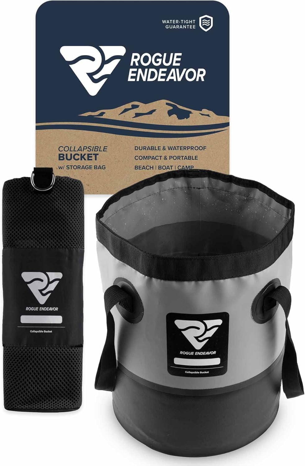 Amazon.com: Rogue Endeavor Heavy Duty Collapsible Bucket 3 Gallon (15L ...