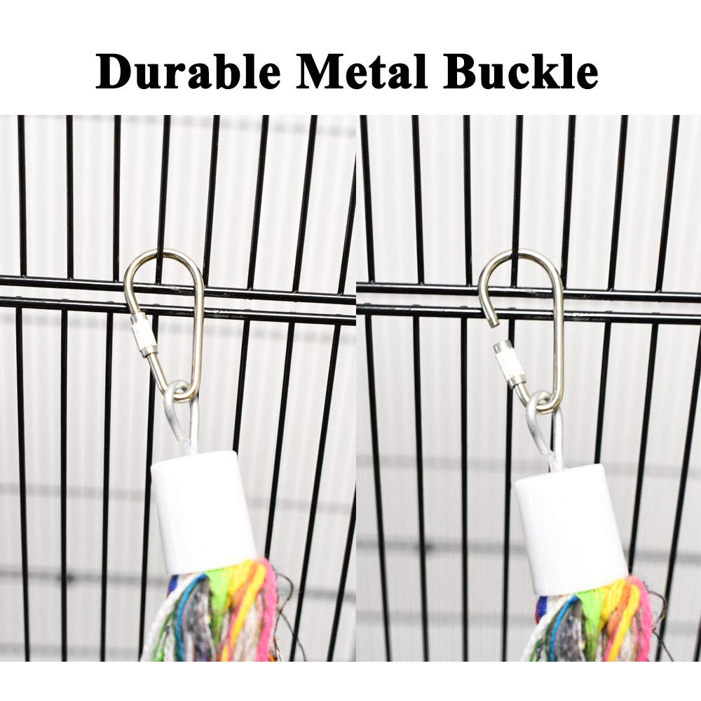 ASOCEA Bird Rope Bungee Toy With Bell Cotton Parrot Spiral Swing ...