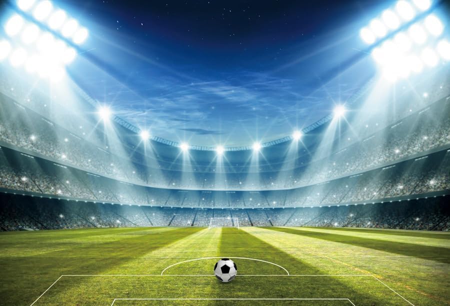 Amazon.com : Pnylzzyxh Soccer Field Backdrop Ball Game Stadium ...