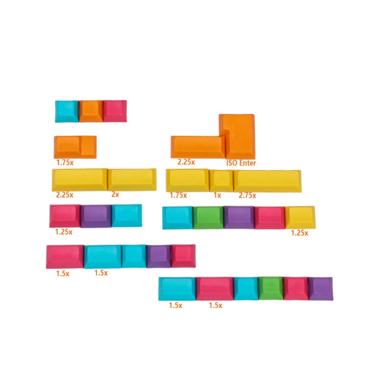 Buy 30 Keys PBT CMYK RGB White Modifiers Dye Sub Blank Keycaps for ...