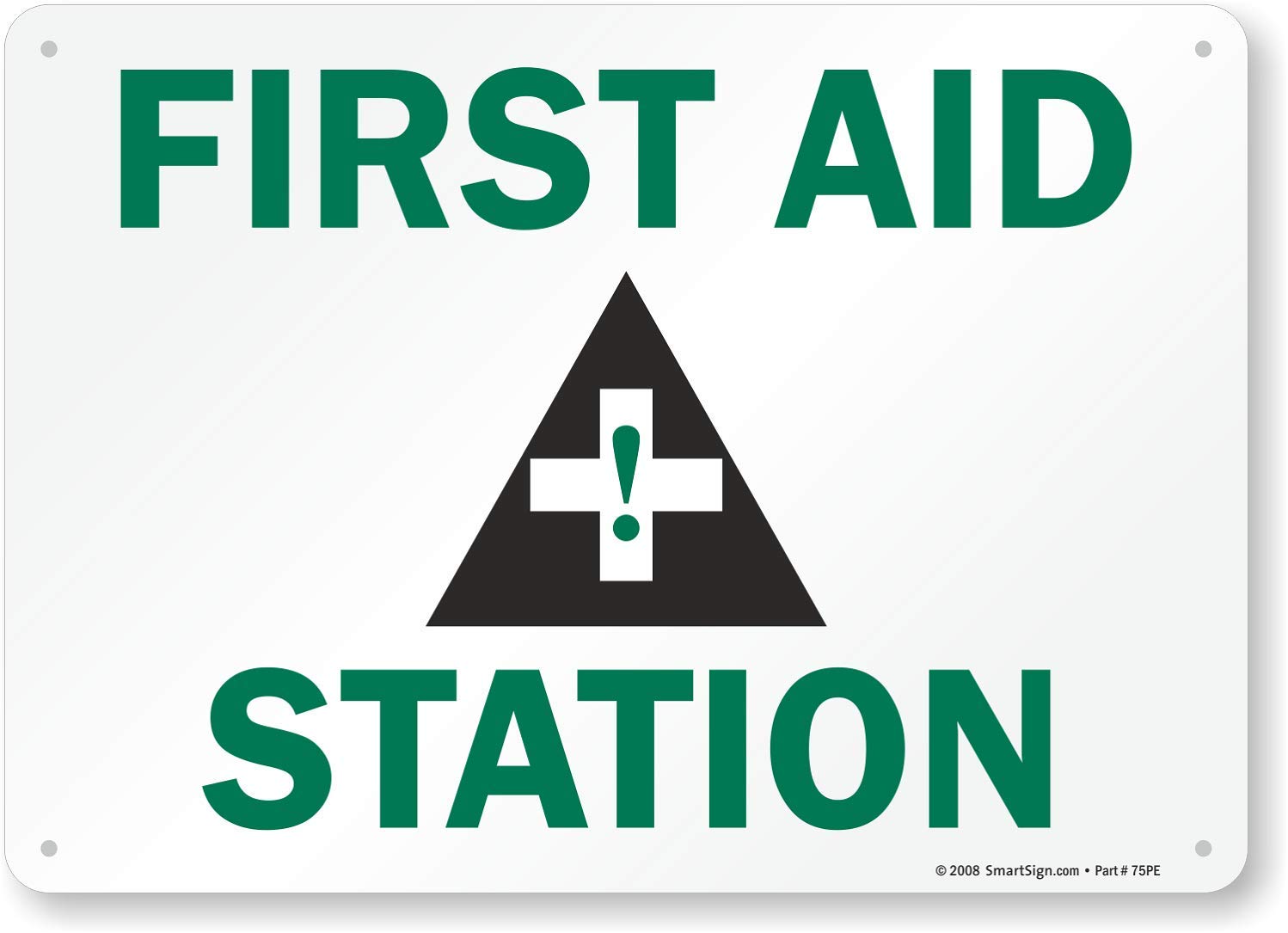 SmartSign "First Aid Station" Sign | 10" x 14" Aluminum: Amazon.com ...
