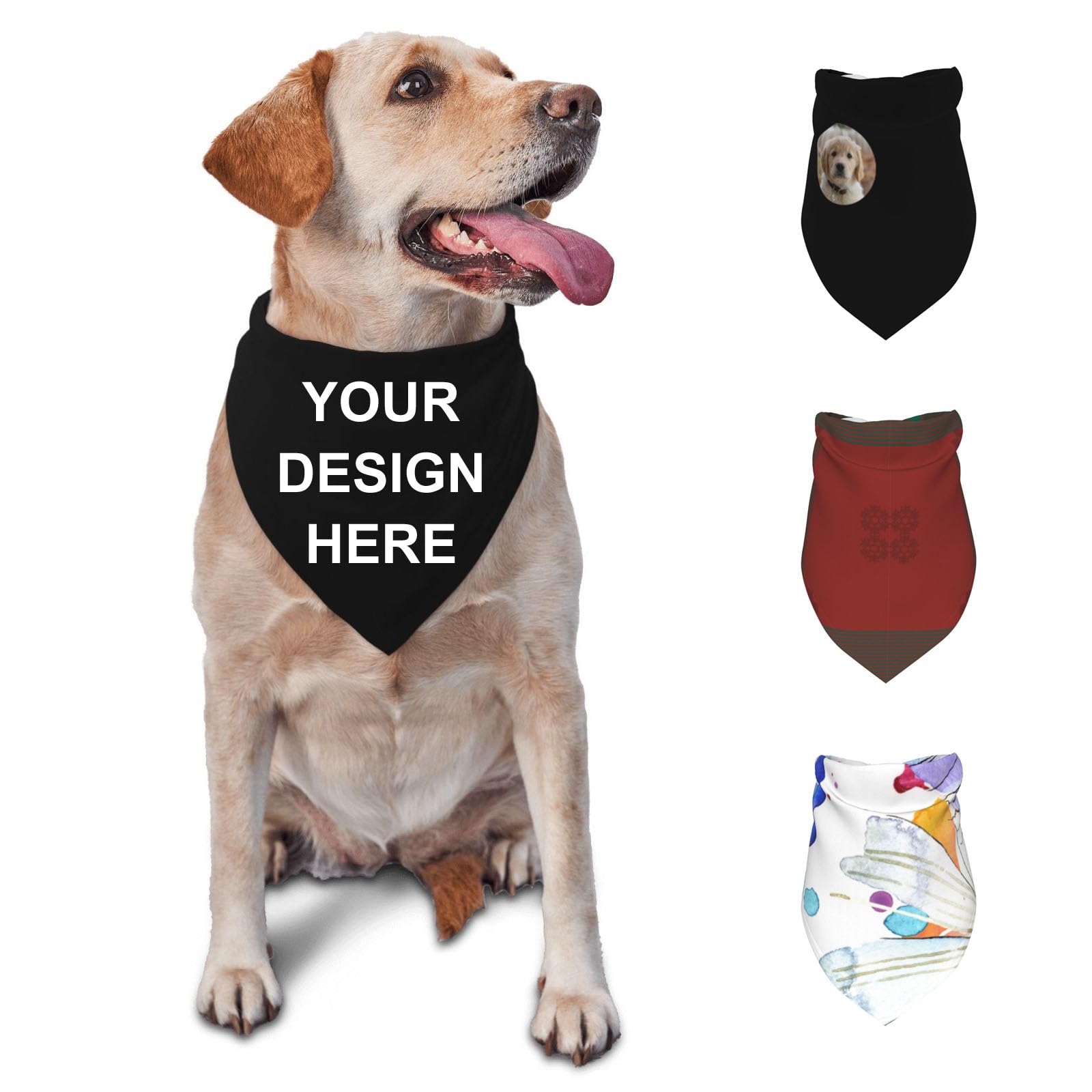 Amazon.com : Custom Dog Bandanas Pet Bandana Scarf Add Personalized ...
