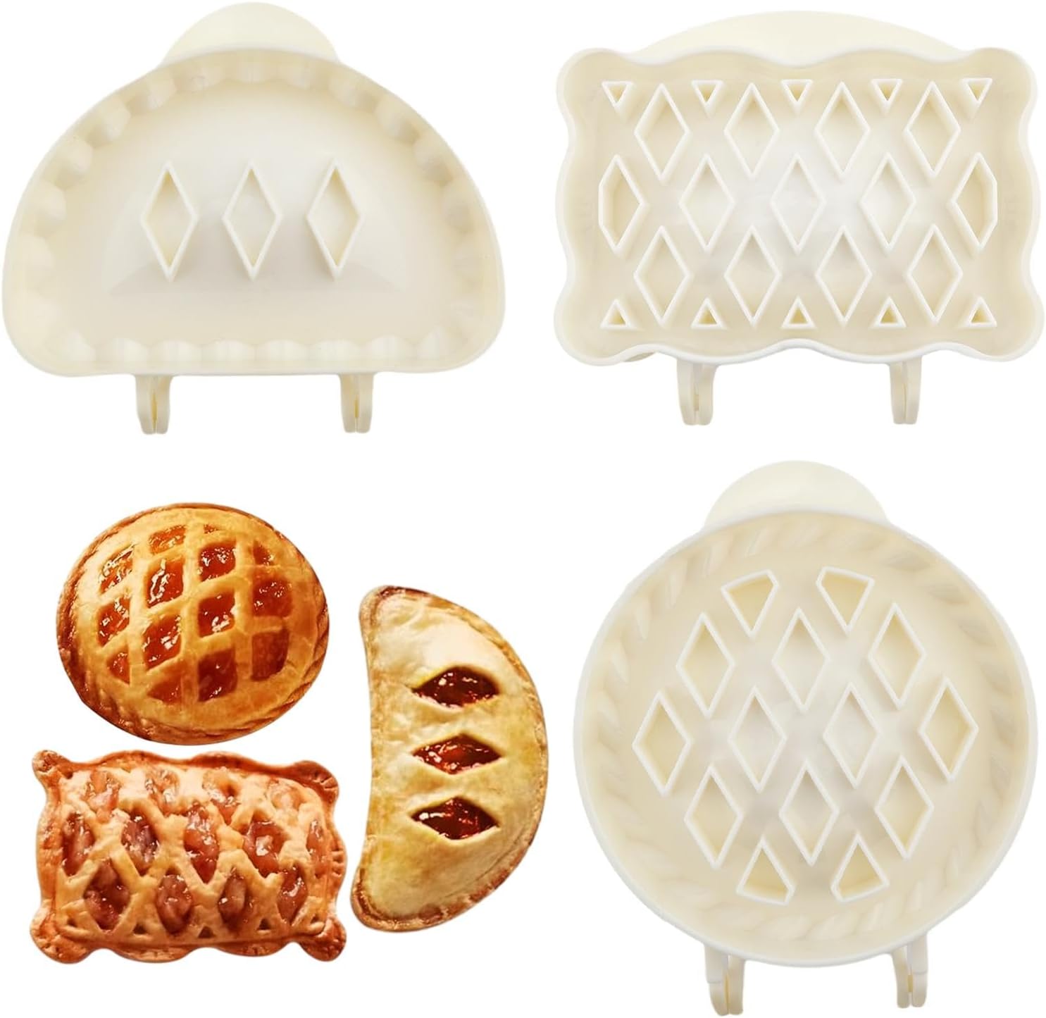 Amazon.com: 3 Mini Pie Molds - Dough Presser Pocket Molds for Baking ...