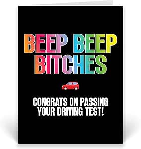 Rib ticklerz - Funny Passed Driving Test Card Beep Beep Bitches ...