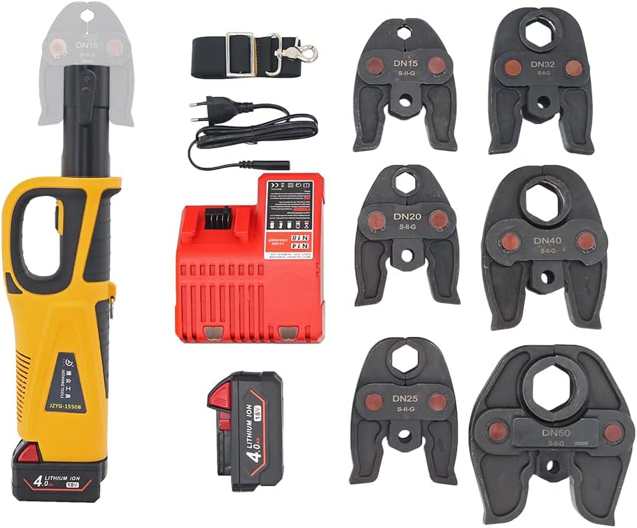 Compact Plumbing Pipe Press Tool Kit with 1/2", 3/4", 1", 1-1/4",1-1/2 ...