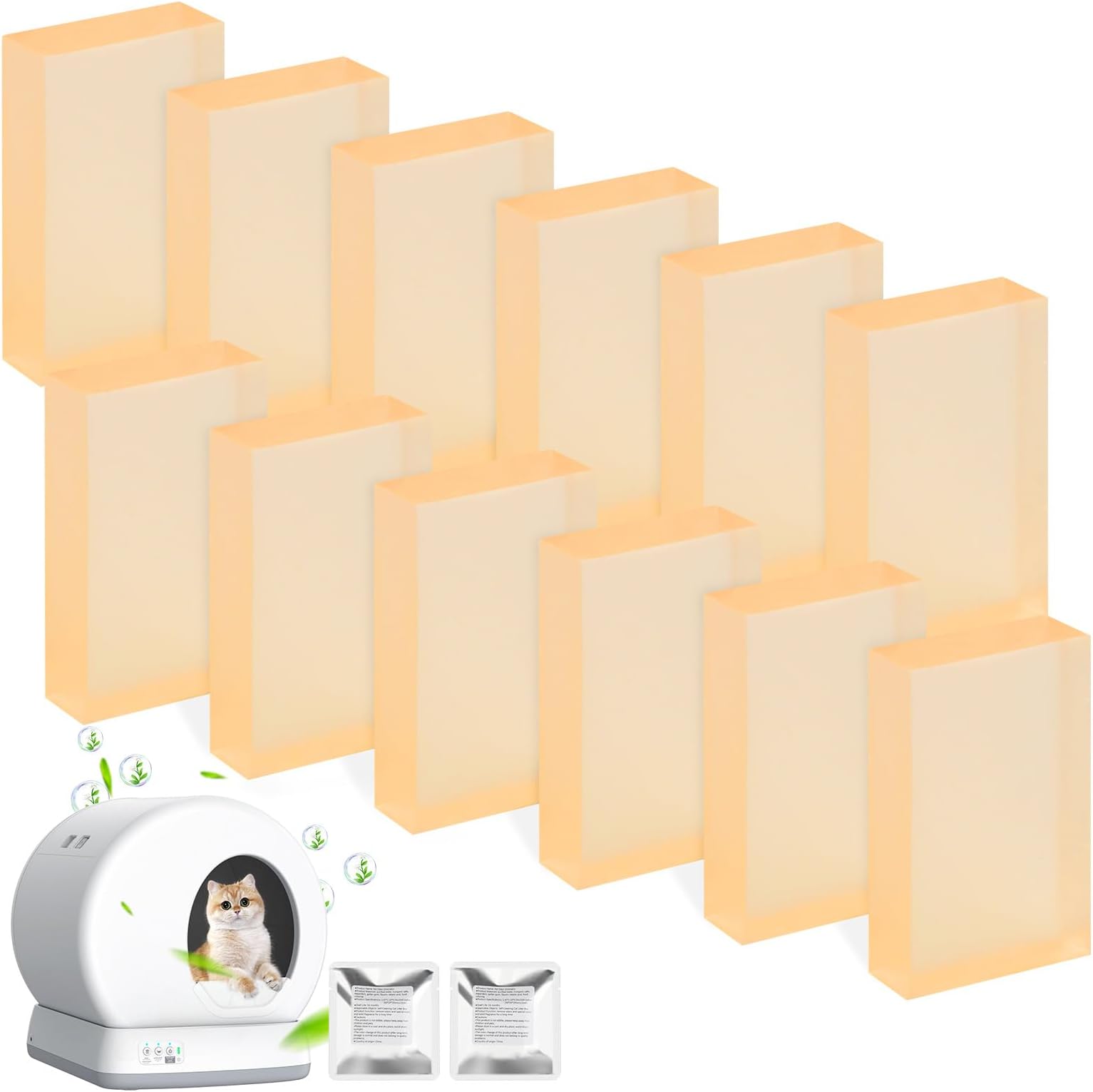 Amazon.com: 12 Pack Litter Box Deodorizer Compatible with MeoWant MW ...