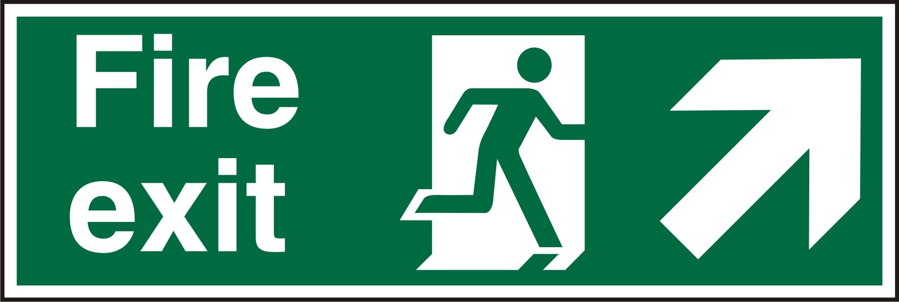 Seco Fire Exit – Fire Exit, Man Running Right, Arrow Pointing Up ...