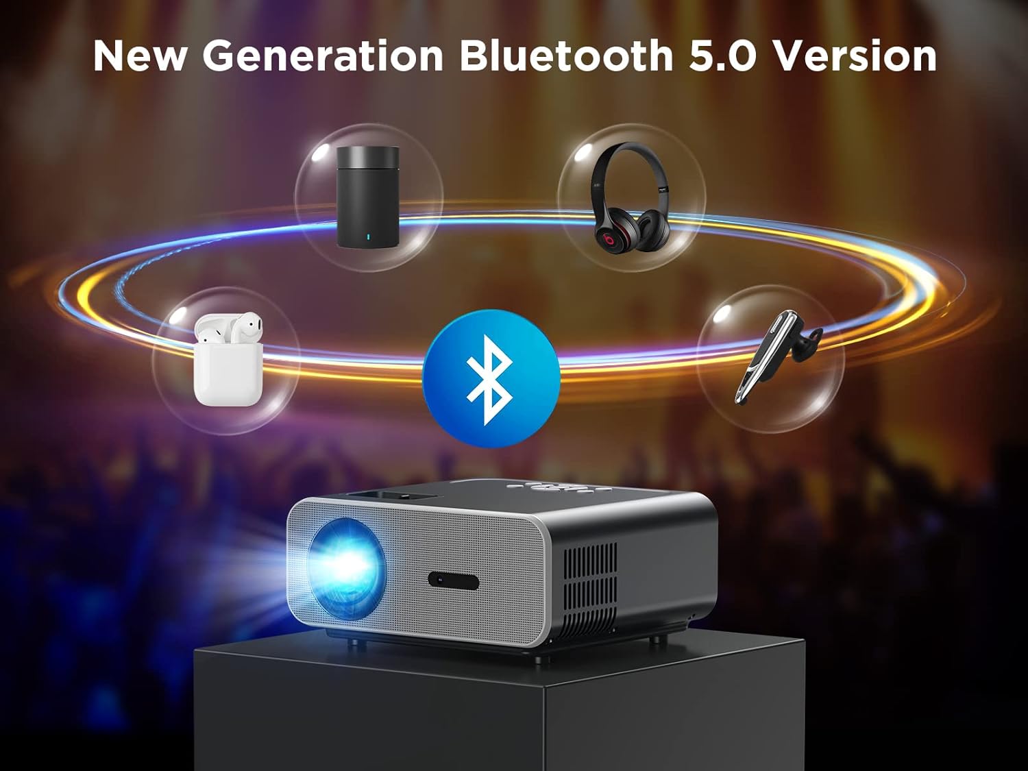 VACASSO Proyector portátil Native 1080P (plata) – Yaxa Colombia