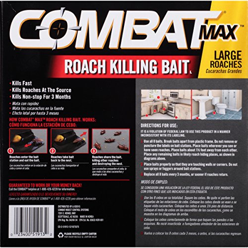 Combat Max 12 Month Roach Killing Bait-$7.00(61% Off) - Mojosavings.com
