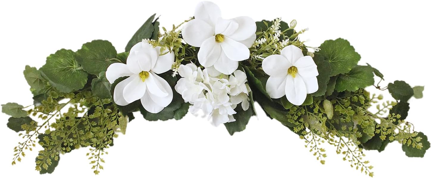 Amazon.com: 29.5inch Magnolia Home Decor, Magnolia Garland,White Mixed ...