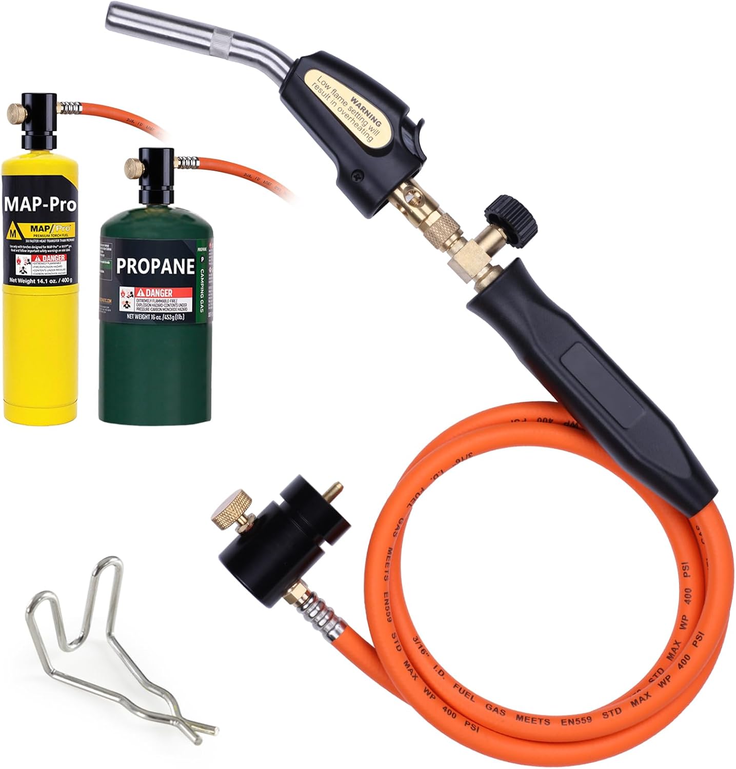 Propane Torch Hose Kit 3.6Ft, Mapp Map Gas Torch Kit Trigger Start ...