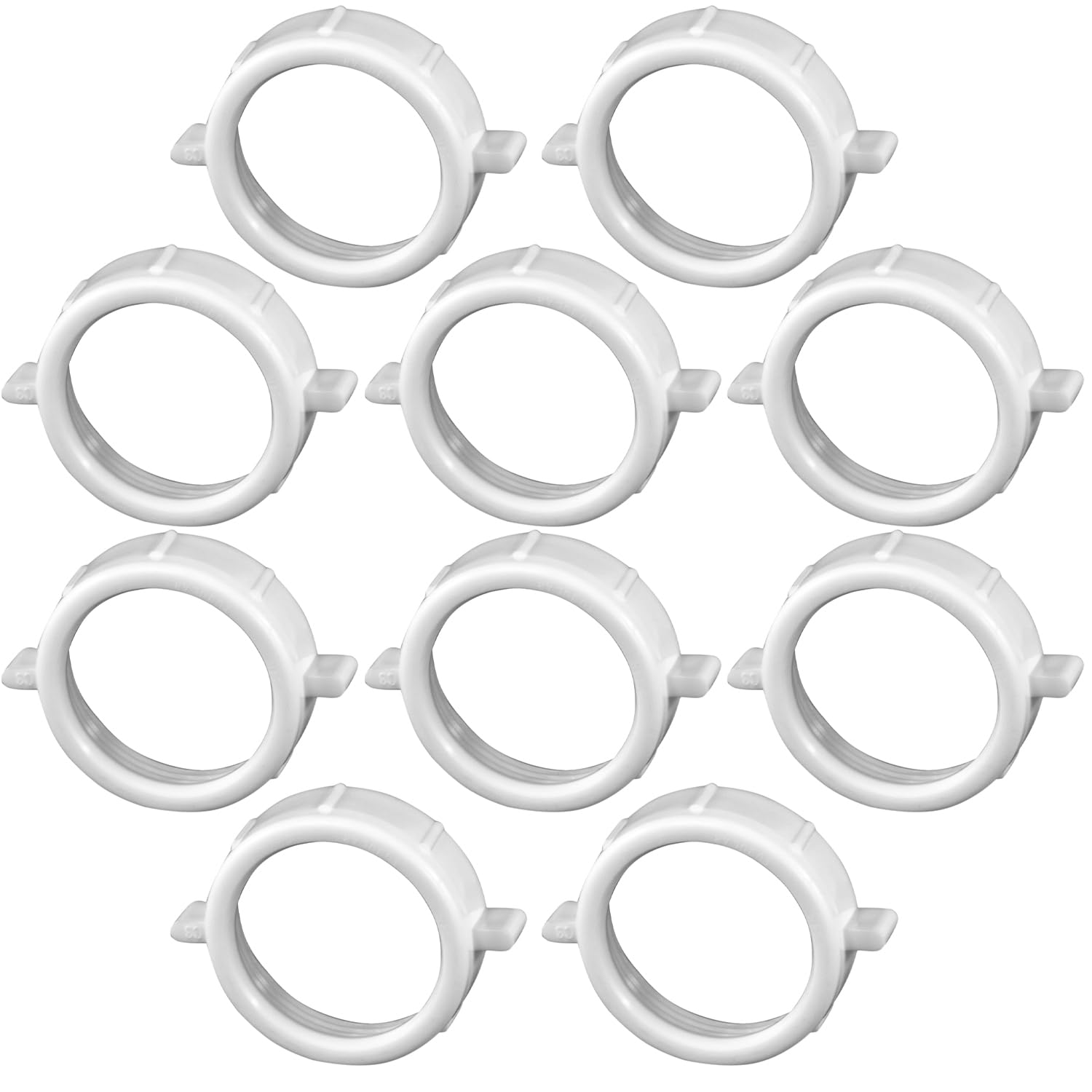Amazon.com: Plastic Slip Joint Nuts 1-1/2" White Slip Nut for Tubular ...